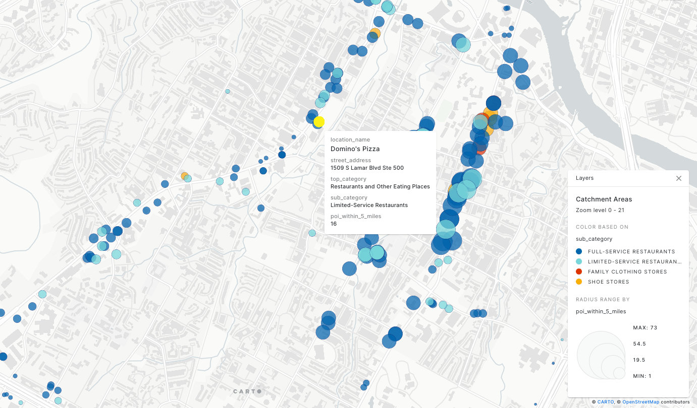 Catchment Area Analysis with POI Data | Retail Site Selection Guide